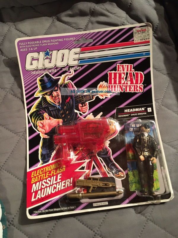 Vintage 1991 Gi Joe Cobra Headman On Card Head Hunters Drug Kingpin ...