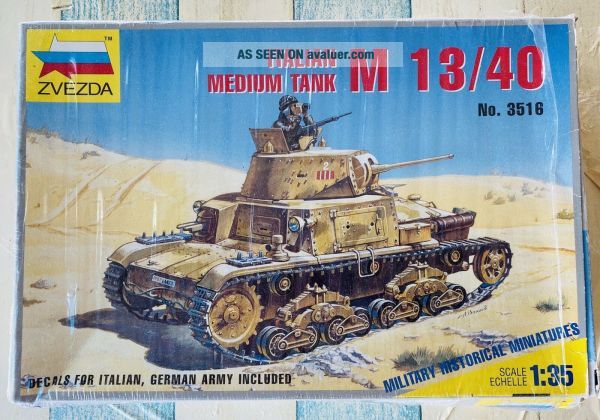 ZVEZDA ITALIAN MEDIUM TANK M 13/40 MILITARY TANK 1:35 MODEL KIT | #41327343