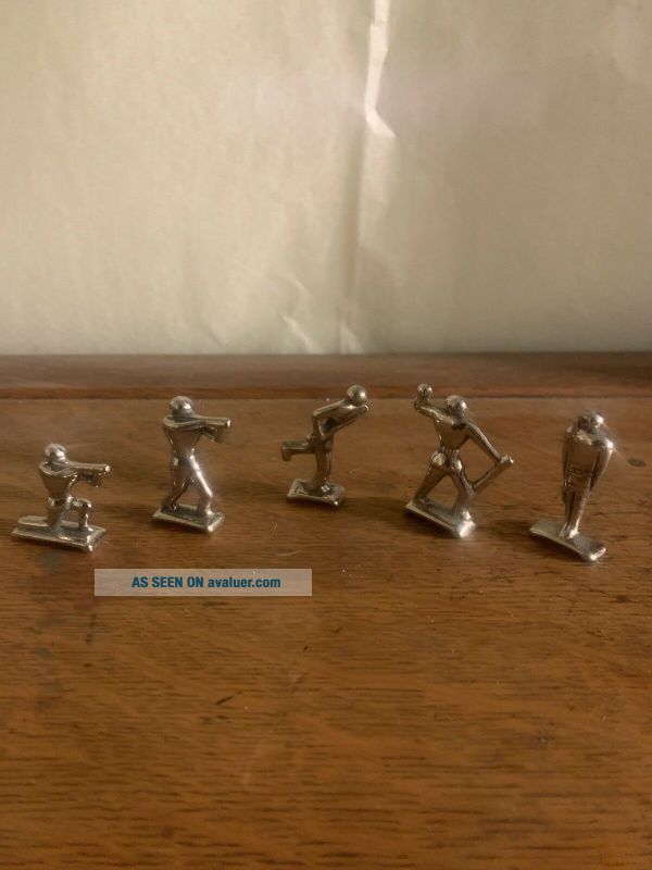 Ultra Rare Arcade Set 5 Toy Soldiers Manoil Barclay Grey Iron Slush ...