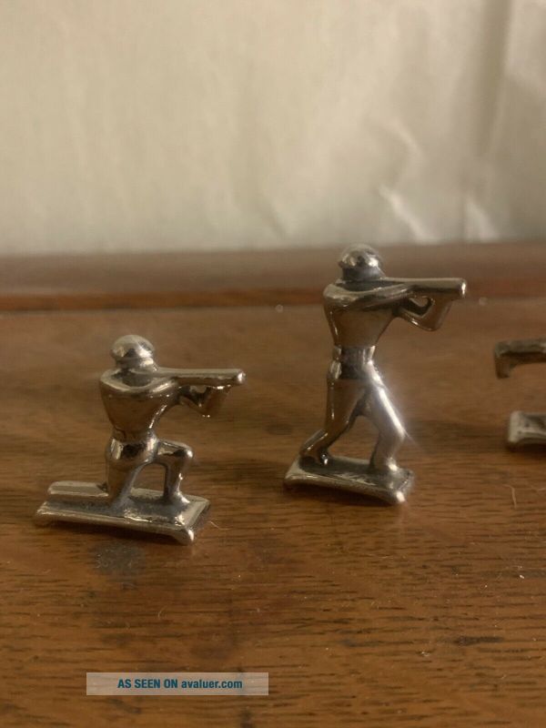 Ultra Rare Arcade Set 5 Toy Soldiers Manoil Barclay Grey Iron Slush ...