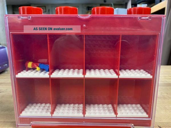Lego Brick 8 Minifigure Red Display Case Wall Mount | #41433172