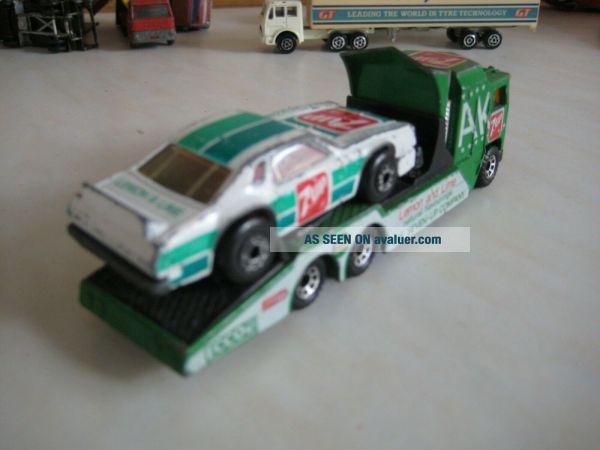 MATCHBOX CONVOY KENWORTH CABOVER WITH CHEVY PRO STOCKER 7 UP RACE TEAM ...