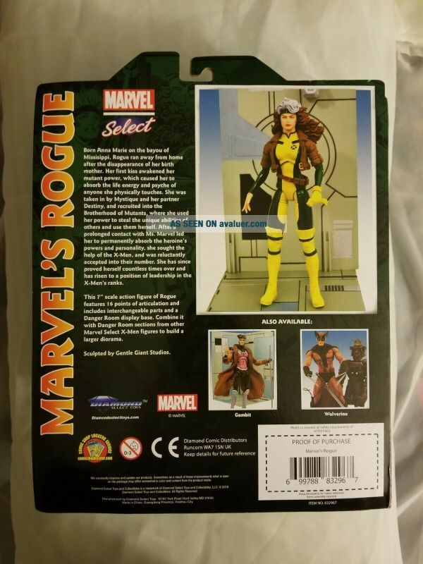 Marvel Diamond Select Legends 7 " Rogue X - Men Figure Diorama Danger ...