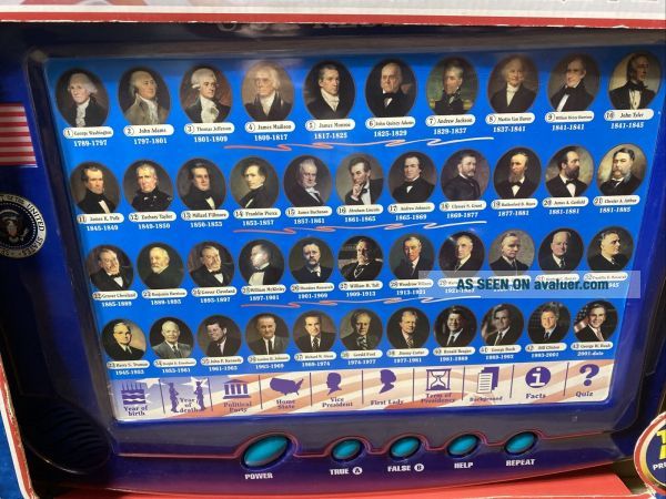 US Presidents Interactive Electronic Talking Game Scientific 2001 ...