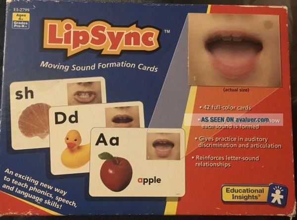 Educational Insights Lip Sync Articulation Cards SPEECH THERAPY Moving ...