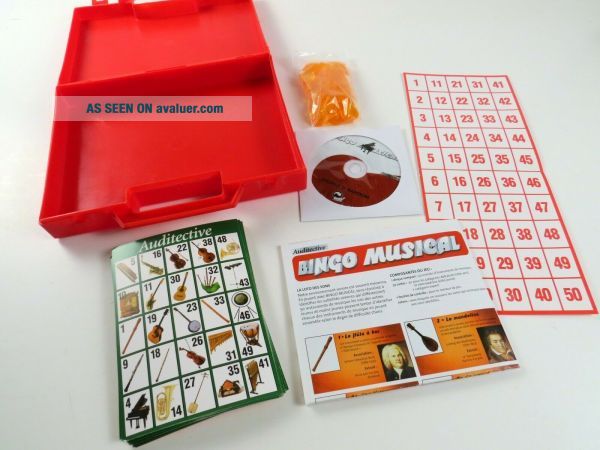 Auditective Bingo Musical Game, Music Education Bingo Game With CD In ...