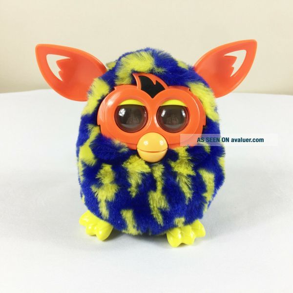 Furby Boom Blue Yellow Lightning Bolts Interactive Plush Toy | #41768547