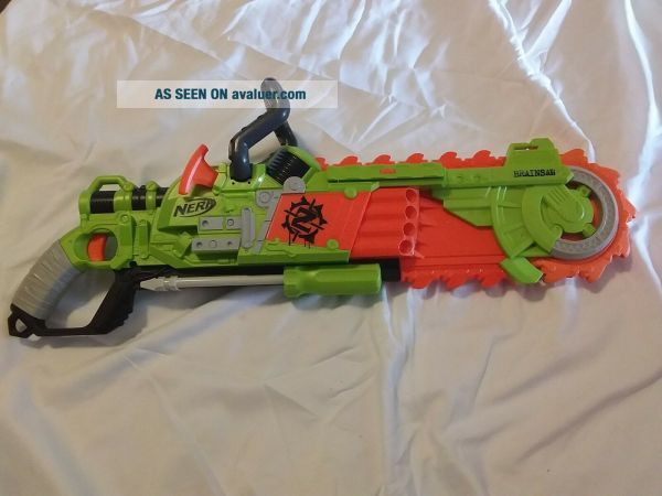 Nerf Zombie Strike Brainsaw Dart Gun Blaster W/ Saw Blade End 2015 ...