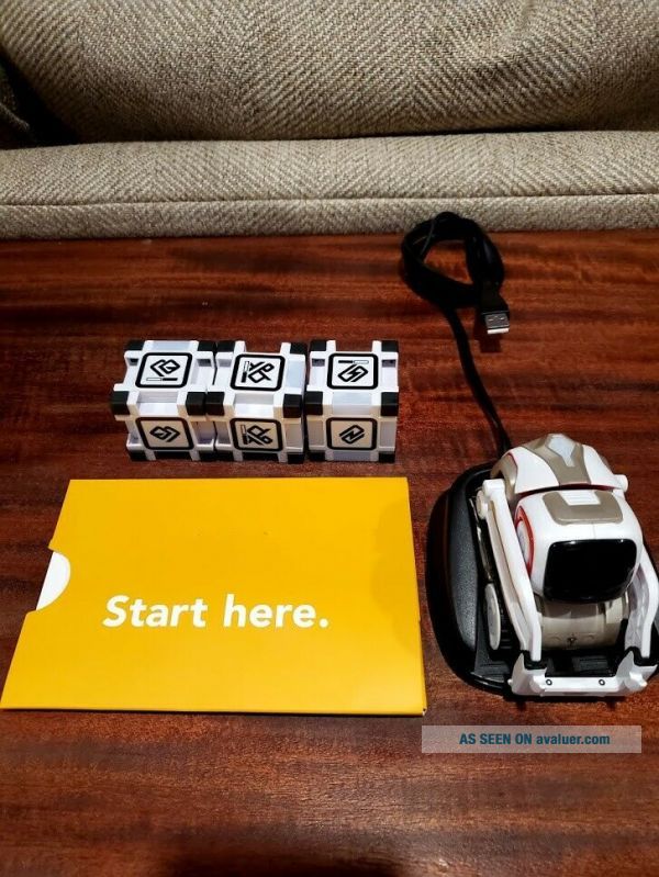 Anki Cozmo Robot White Red Cosmo Fully Functional With 3 Cubes Charger ...
