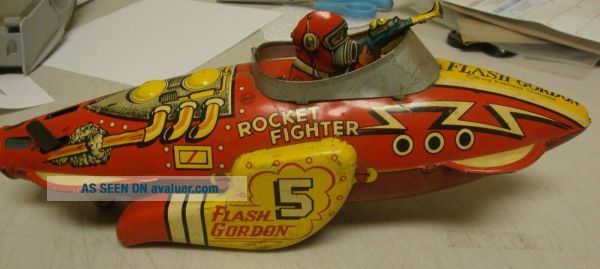 1939 Early Flash Gordon Rocket Ship Missing Fin Bright Colored No Rust ...