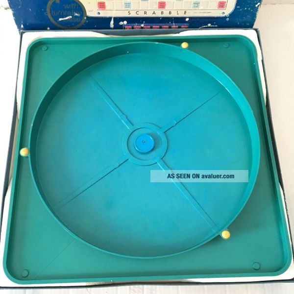 SCRABBLE Crossword Board Game Deluxe Edition Turntable Complete Vintage ...