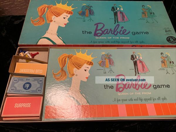 1960 Mattel Barbie Queen Of The Prom Board Game 100 COMPLETE | #41790199