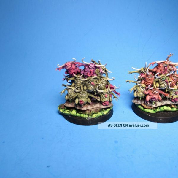 GW Warhammer 40K Death Guard Nurgling Bases X3 Painted I14b | #41826097