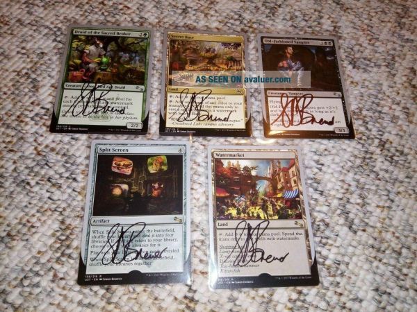 MTG Magic 5x Signed Dominic Artist Proof Unstable Cards Watermarket ...