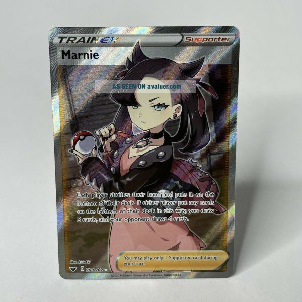 Pokemon MARNIE 200/202 Sword And Shield Full Art Ultra Rare NM PSA 10 ...