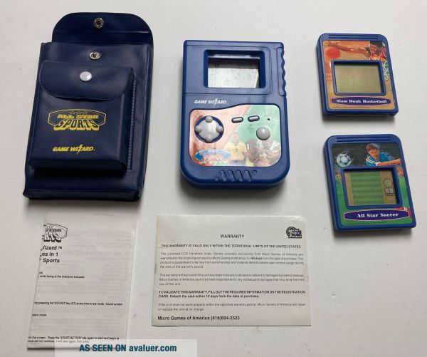 Vintage 1994 Game Wizard All Star Sports Handheld Electronic Video Game ...