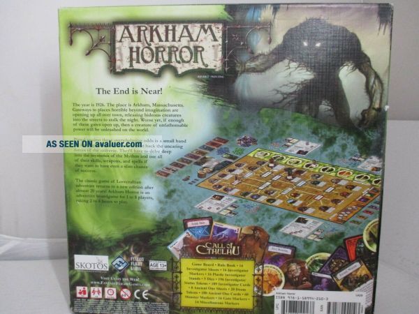 Arkham Horror Revised 2nd Edition Fantasy Flight Games (Looks Complete ...