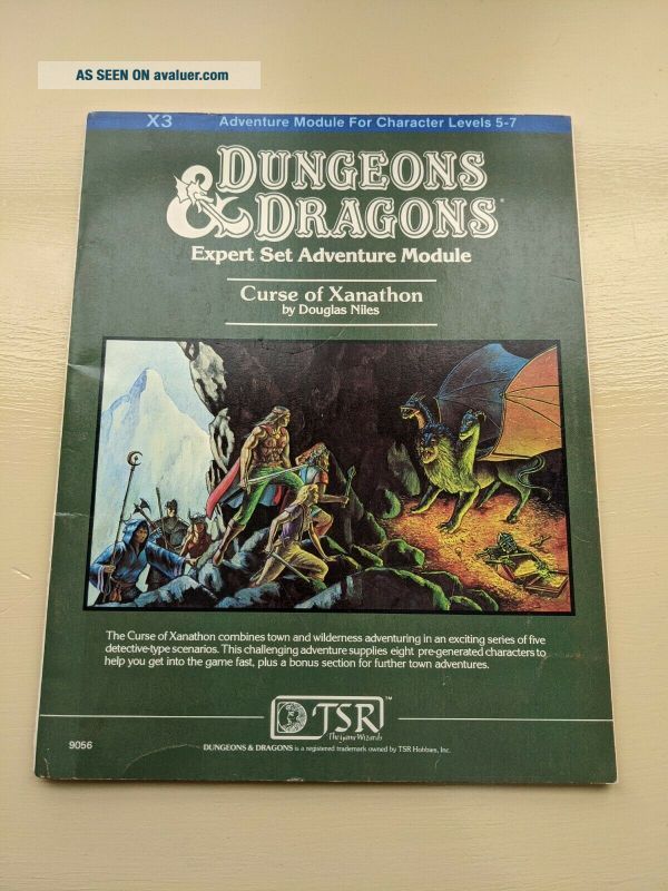 1982 Dungeons And Dragons Adventure Module X3 Curse Of Xanathon TSR ...