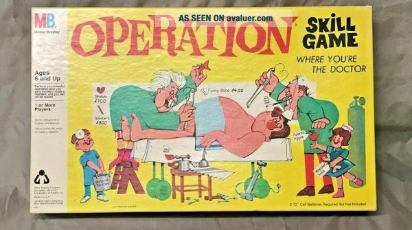 Vintage 1965 Milton Bradley OPERATION Board Game 100 Complete Smoking ...