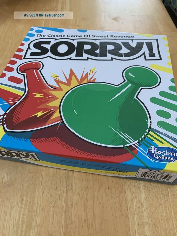 Hasbro Sorry Board Game - Adapted With Tactile Lines And Braille Card’s ...