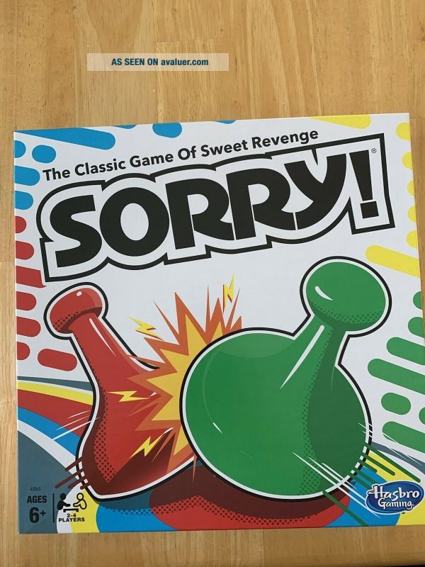 Hasbro Sorry Board Game - Adapted With Tactile Lines And Braille Card’s ...