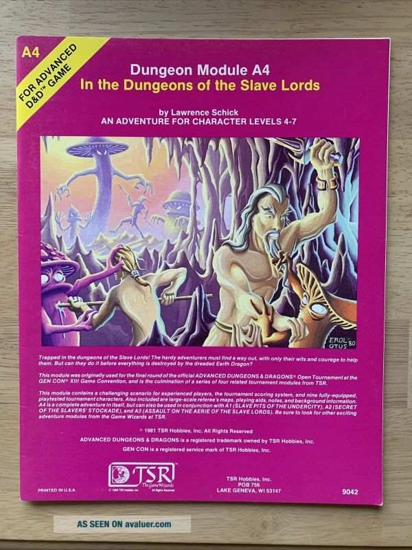 A4 In The Dungeons Of The Slave Lords - Module Dungeons & Dragons Good ...