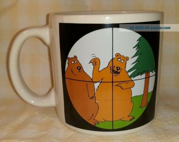 THE FAR SIDE By Gary Larson 1981 Bear In Cross Hairs Mug Coffee Cup ...