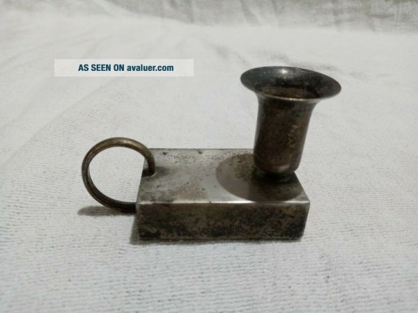 Small Antique Vintage Eberle Silver Plated Chamber Candle Stick ...