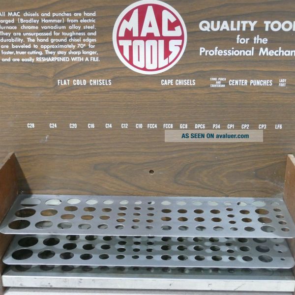 Vintage Mac Tools Cold Chisels & Center Punches Professional Counter ...