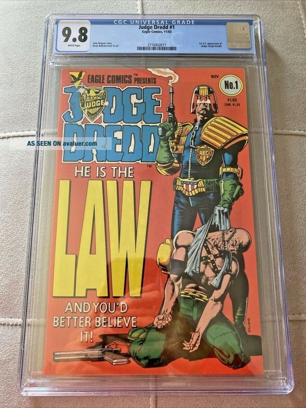 Judge Dredd 1 - CGC 9. 8 - White Pages - First Appearance Of Judge ...
