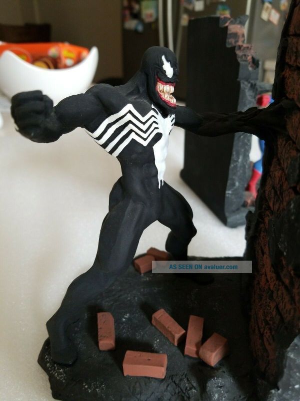 BOWEN DESIGNS SPIDER - MAN Vs VENOM BOOKENDS / STATUE 1994 W/ LIMITED ...