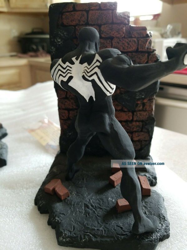BOWEN DESIGNS SPIDER - MAN Vs VENOM BOOKENDS / STATUE 1994 W/ LIMITED ...