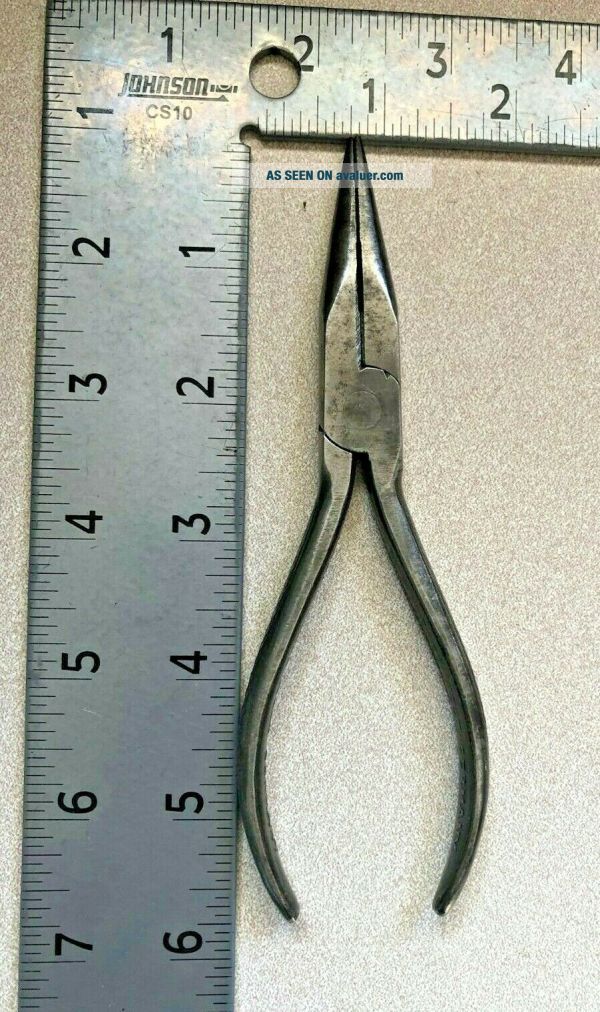 VINTAGE NEEDLE NOSE PLIERS W/ WIRE CUTTER MADE IN WEST GERMANY RUST EWC ...
