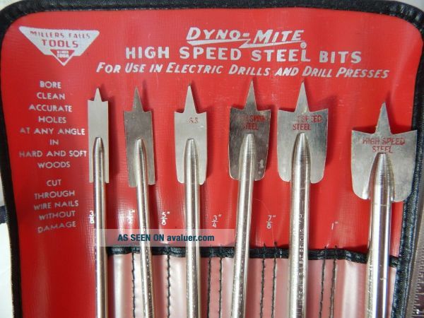 MILLER FALLS Tools HS Dyno - Mite Paddle Steel Drill Bit Set 800 Press ...