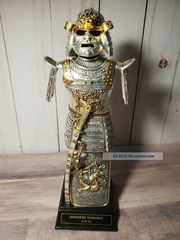 Franklin Japanese Samurai 1650 AD Suit Of Armor 24k Gold Pewter Warrior ...