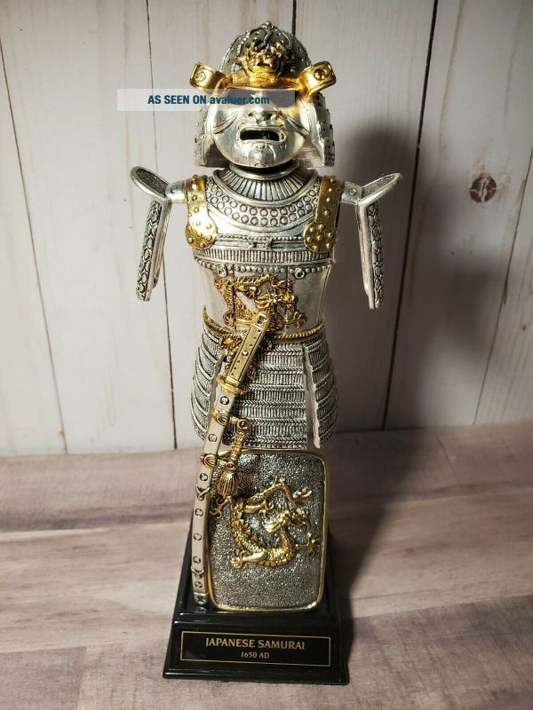 Franklin Japanese Samurai 1650AD Suit Of Armor 24k Gold Pewter Warrior ...