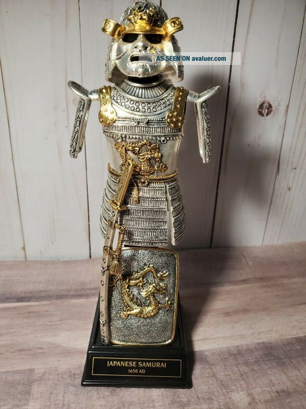 Franklin Japanese Samurai 1650AD Suit Of Armor 24k Gold Pewter Warrior ...