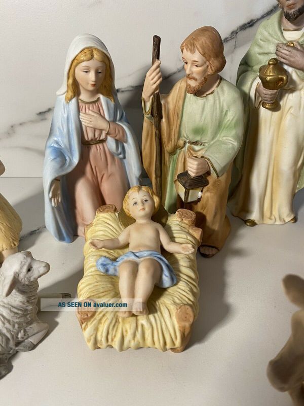 HOMCO Home Interiors 5599 Christmas Nativity Set Nine Figure Statue ...