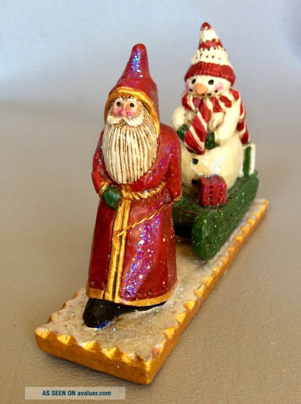 Vtg Midwest Of Cannon Falls Pam Schifferl Christmas Figurine Santa Sled ...