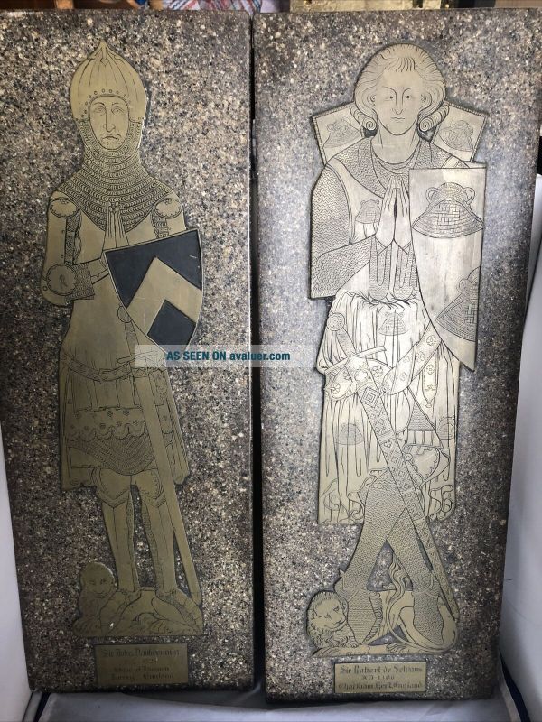 English Knights Brass Rubbings Sir Robert Setvans/Sir John Daubernoun ...