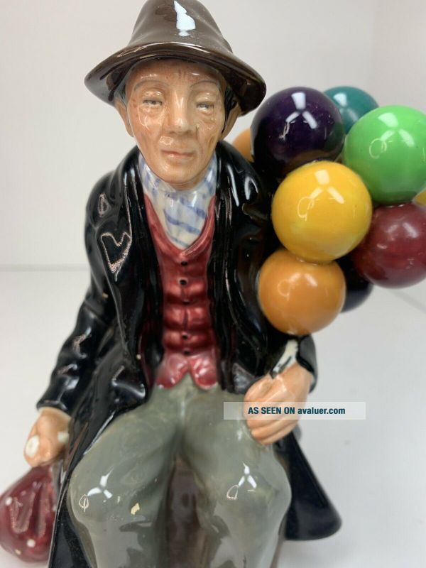 Royal Doulton Figurine Pair The Balloon Man & Old Balloon Seller HN ...