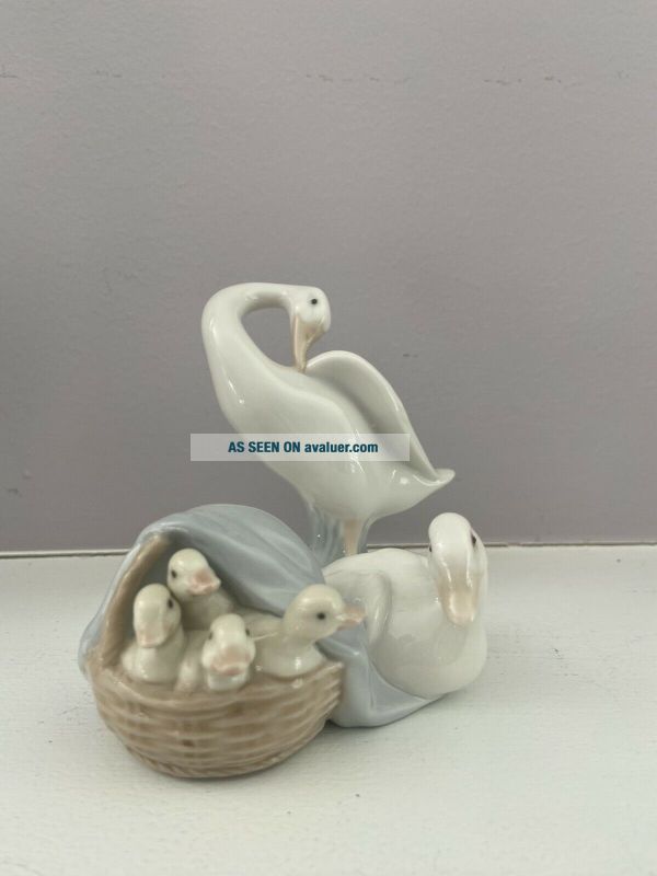 Lladro Figurines As A Set - Goose And Mama Goose With Babies | #42247340