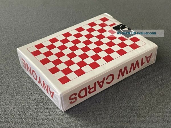 (DINGED) Red Checkerboard Playing Cards By Anyone Worldwide | #42250091