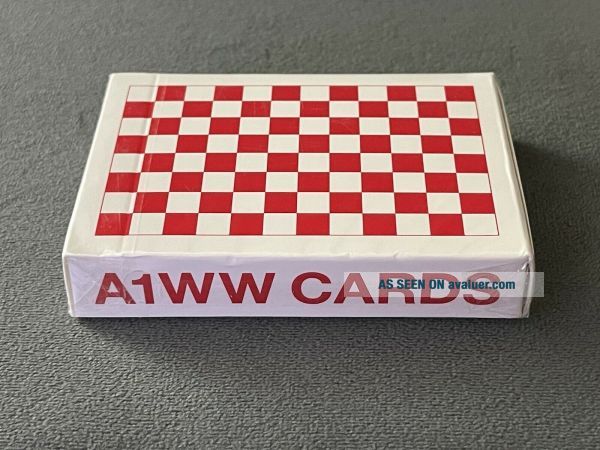 (DINGED) Red Checkerboard Playing Cards By Anyone Worldwide | #42250091