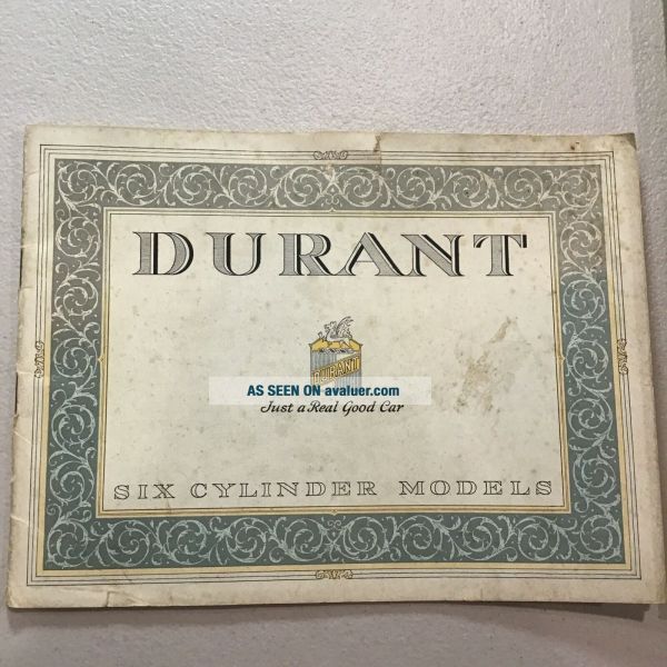 1923 Durant Six Cylinder Models Car Sales Auto Brochure | #42297858