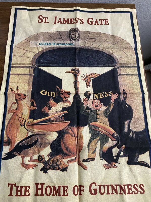 Vintage Guinness Tea Towel, Playing Cards, And Coasters St James Gate ...