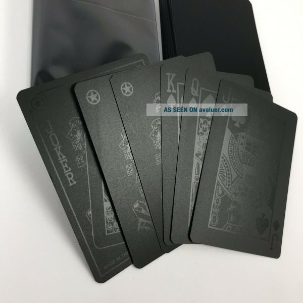 CARTAMUNDI Playing Cards 2 Decks Black On Black Design Made In USA ...