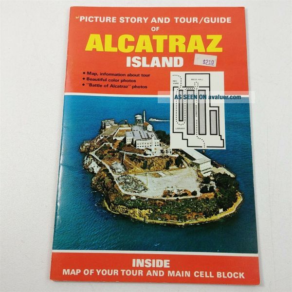Alcatraz 1974 Map Of Cell Block Full Pictures Souvenir Program | #42314686