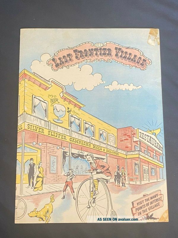 Vintage Last Frontier Village Restaurant Menu Las Vegas Nevada Cowboy ...