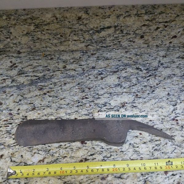 Antique Very Early Long Hand Forged Primitive Cast Iron Ice Axe | #42451466